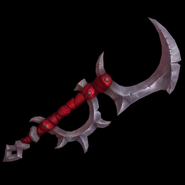 Low Poly - Foice de jogo de fantasia pintada à mão Modelo 3D ...