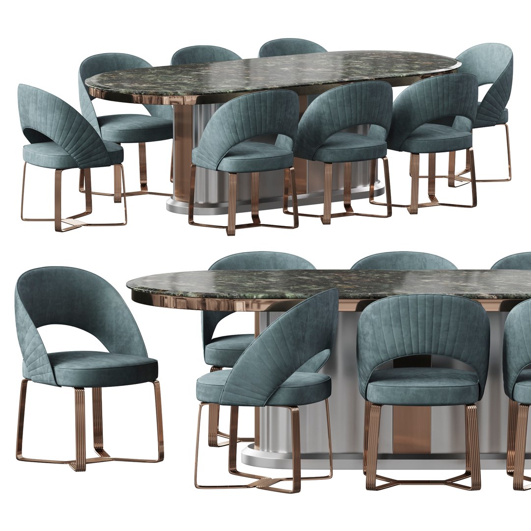 3D Etra dining room set model - TurboSquid 2033133