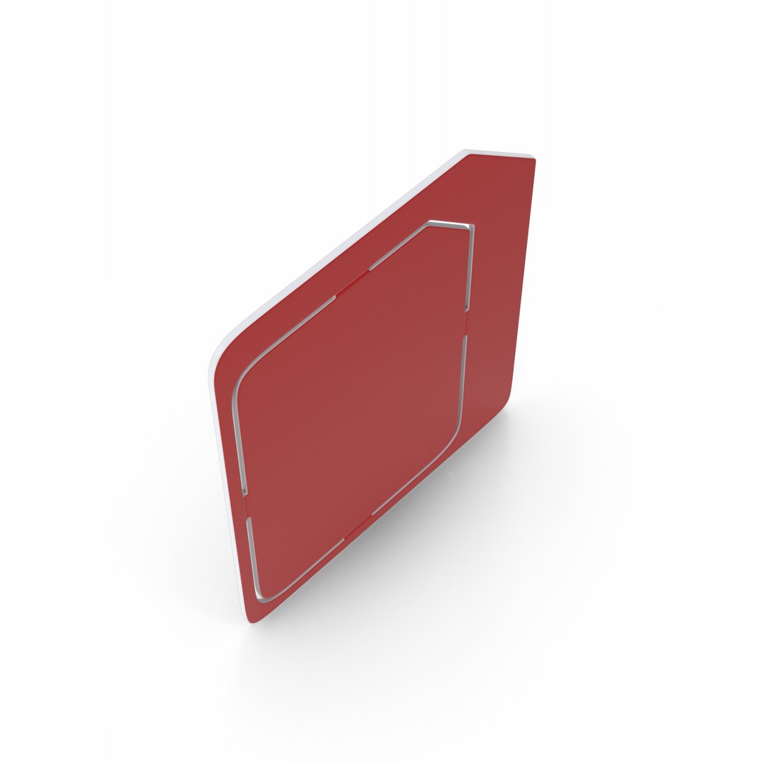 3D Model Red Micro SIM Card - TurboSquid 2033512