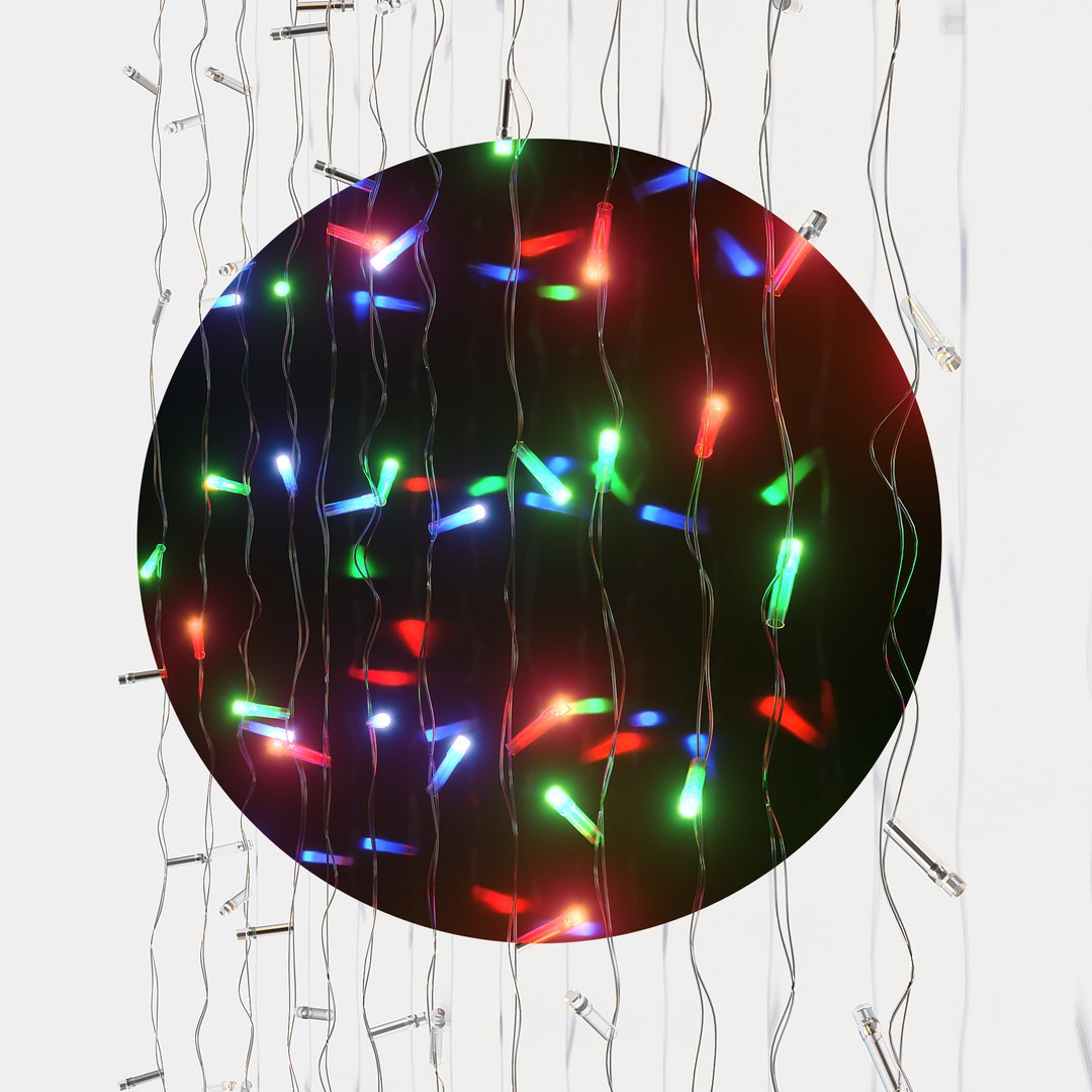 Editable garland for the window 3D model - TurboSquid 2001241