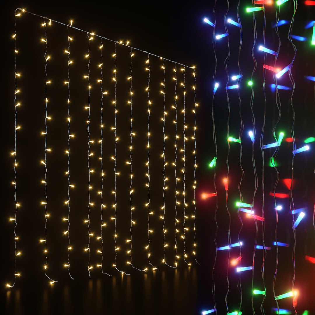 Editable garland for the window 3D model - TurboSquid 2001241