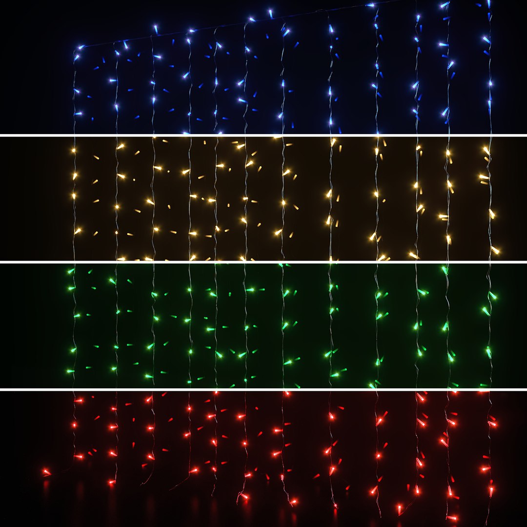 Editable garland for the window 3D model - TurboSquid 2001241