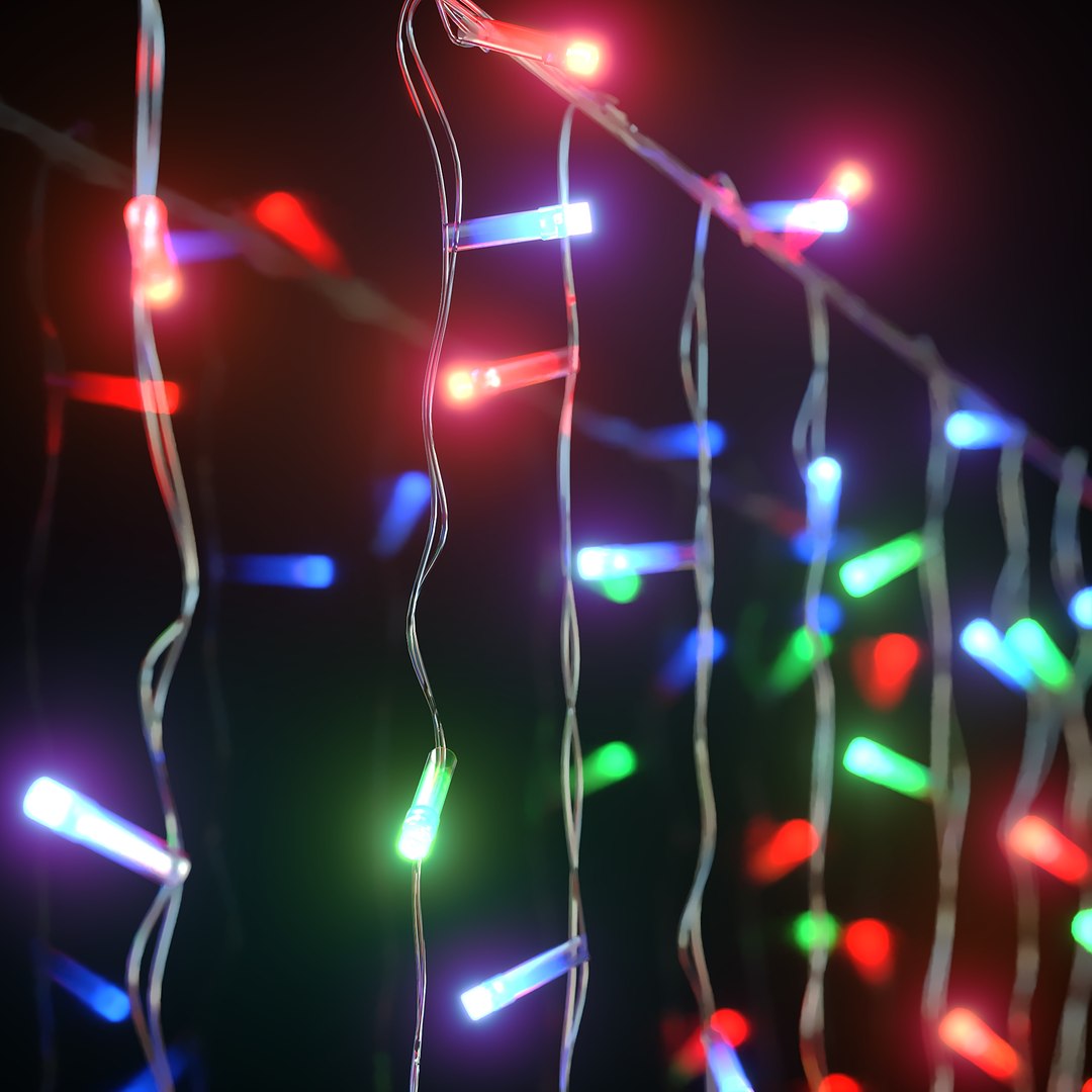 Editable garland for the window 3D model - TurboSquid 2001241