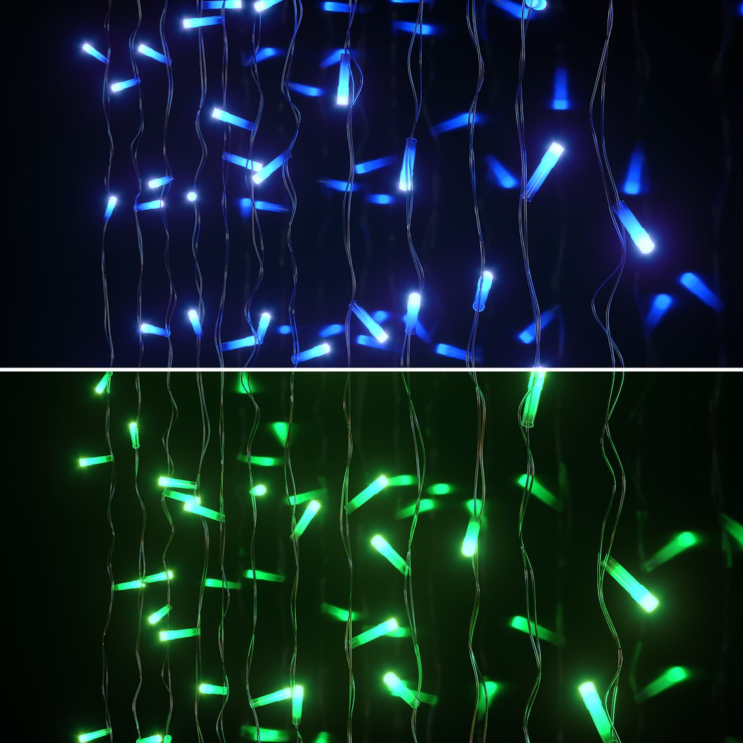 Editable garland for the window 3D model - TurboSquid 2001241