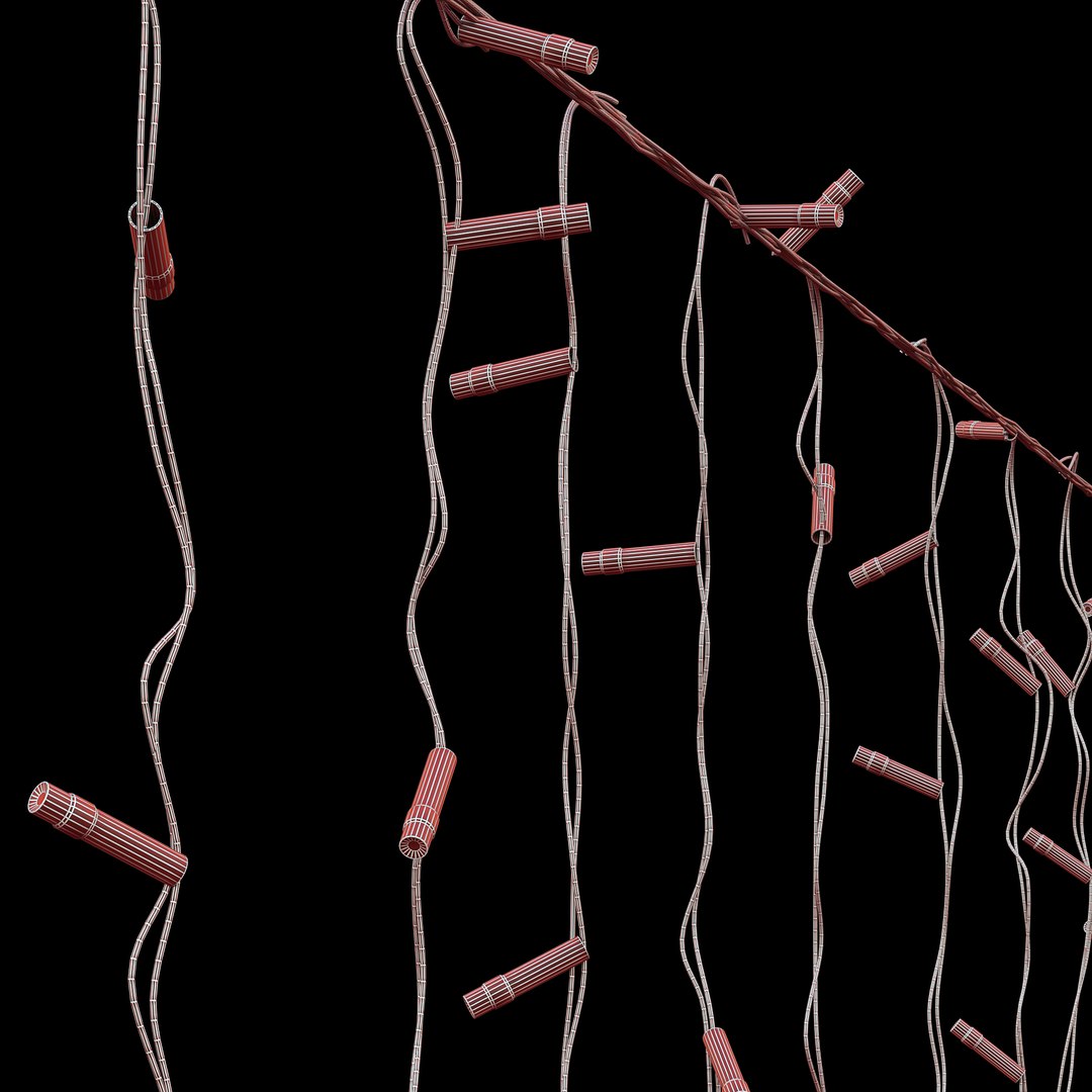 Editable garland for the window 3D model - TurboSquid 2001241