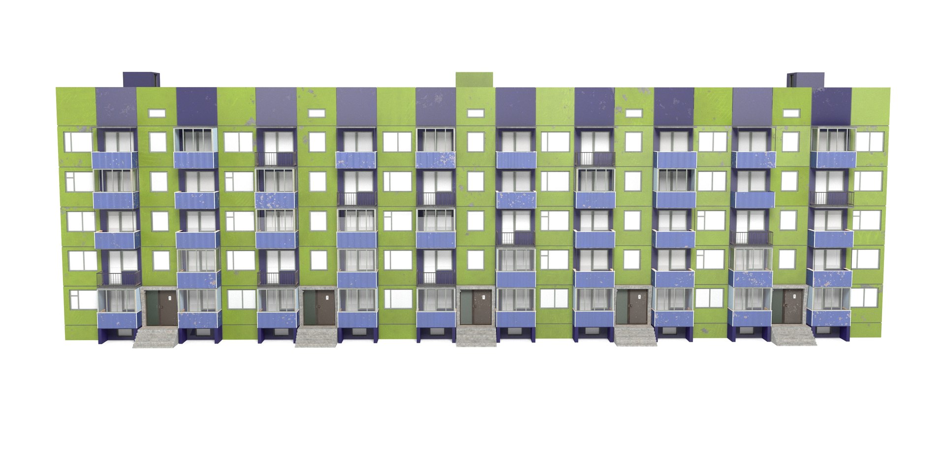 Five-storey Building Model - TurboSquid 2011818