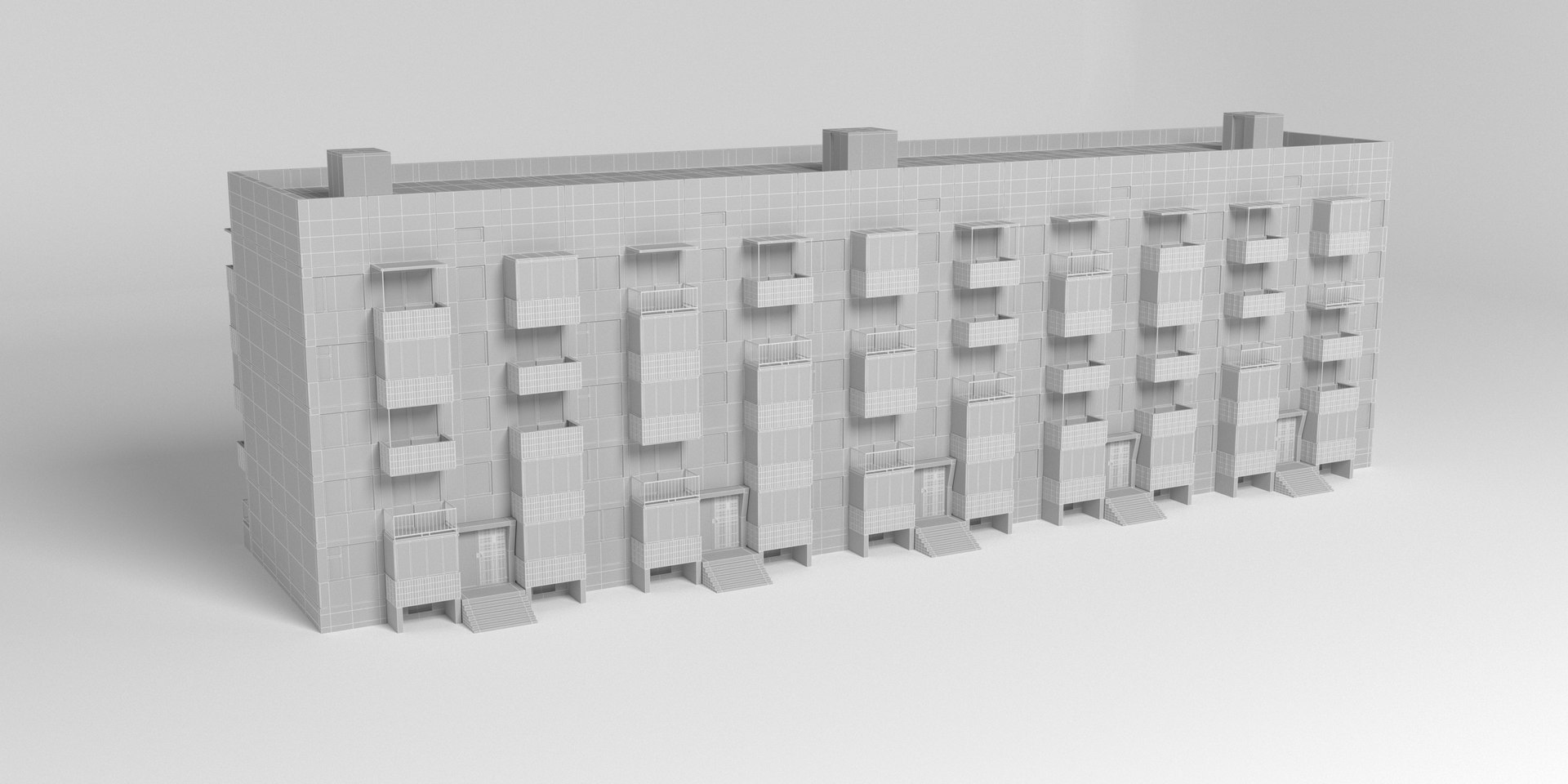 Five-storey Building Model - TurboSquid 2011818