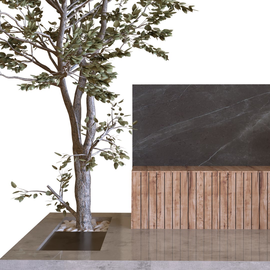3D plants tree set 032 bench model - TurboSquid 1754768