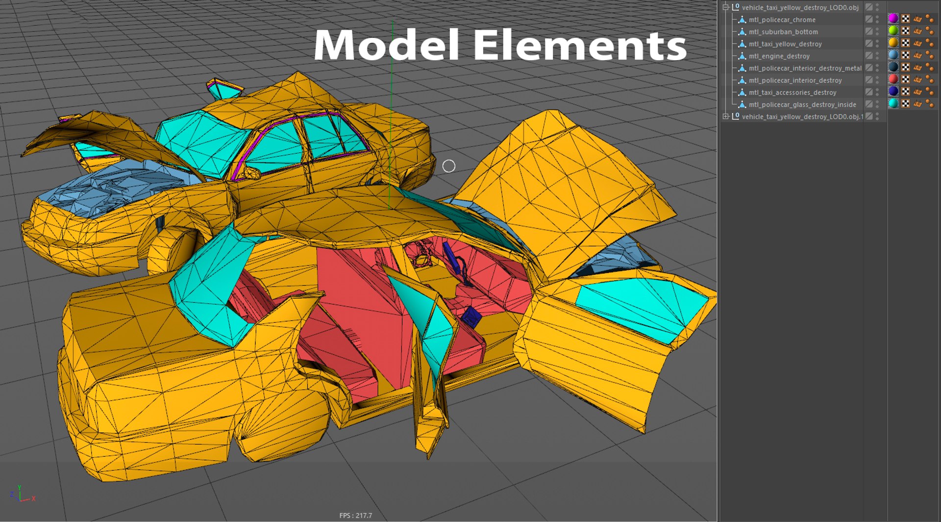 Pack Wrecked Cars Low-poly Model - TurboSquid 1712874