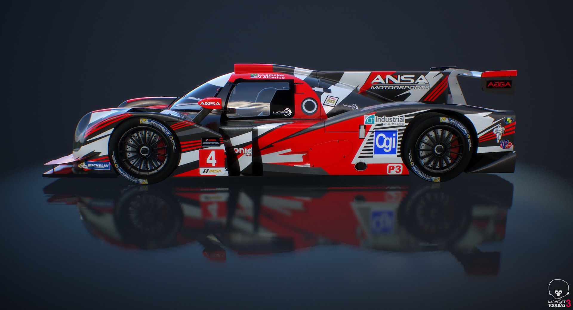 3D ansa motorsports imsa prototype - TurboSquid 1452808