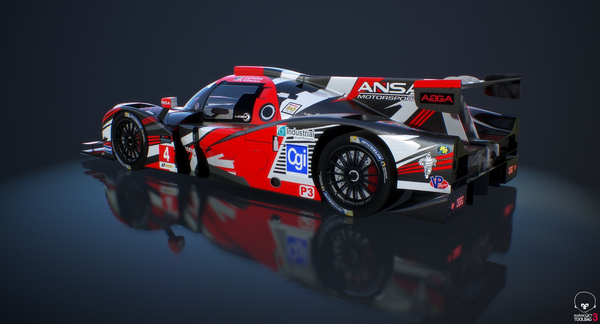3D ansa motorsports imsa prototype - TurboSquid 1452808
