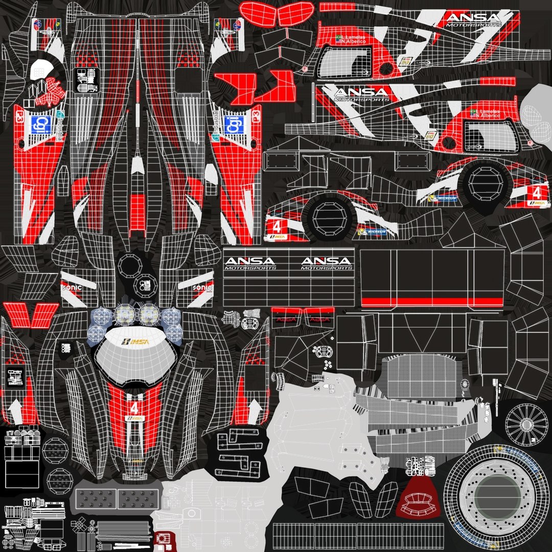 3D ansa motorsports imsa prototype - TurboSquid 1452808
