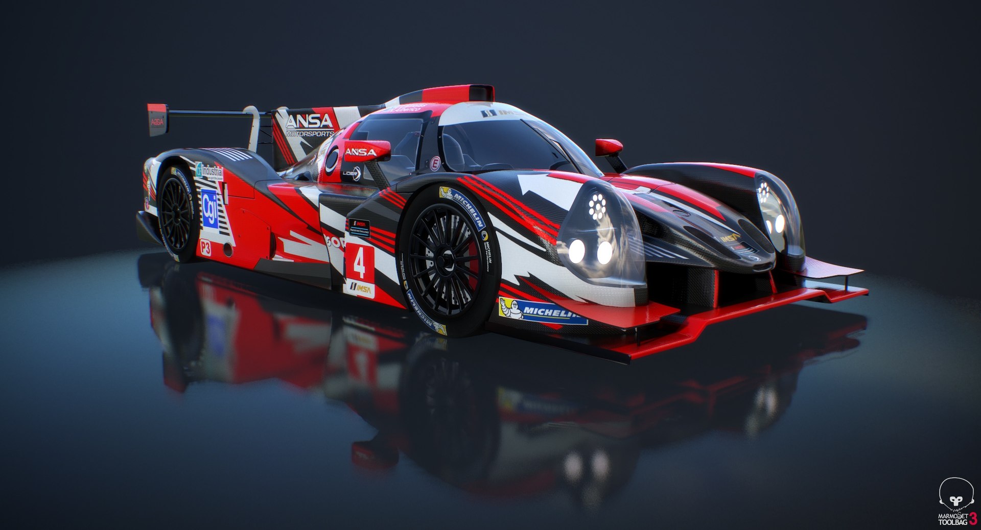 3D ansa motorsports imsa prototype - TurboSquid 1452808