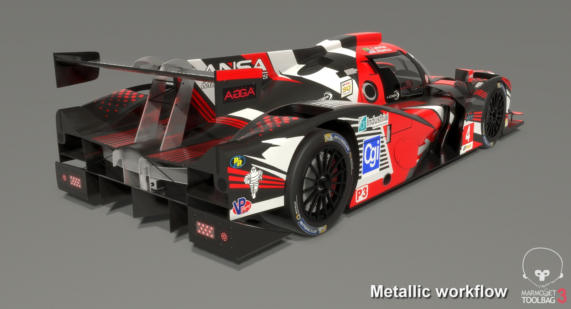 3D ansa motorsports imsa prototype - TurboSquid 1452808