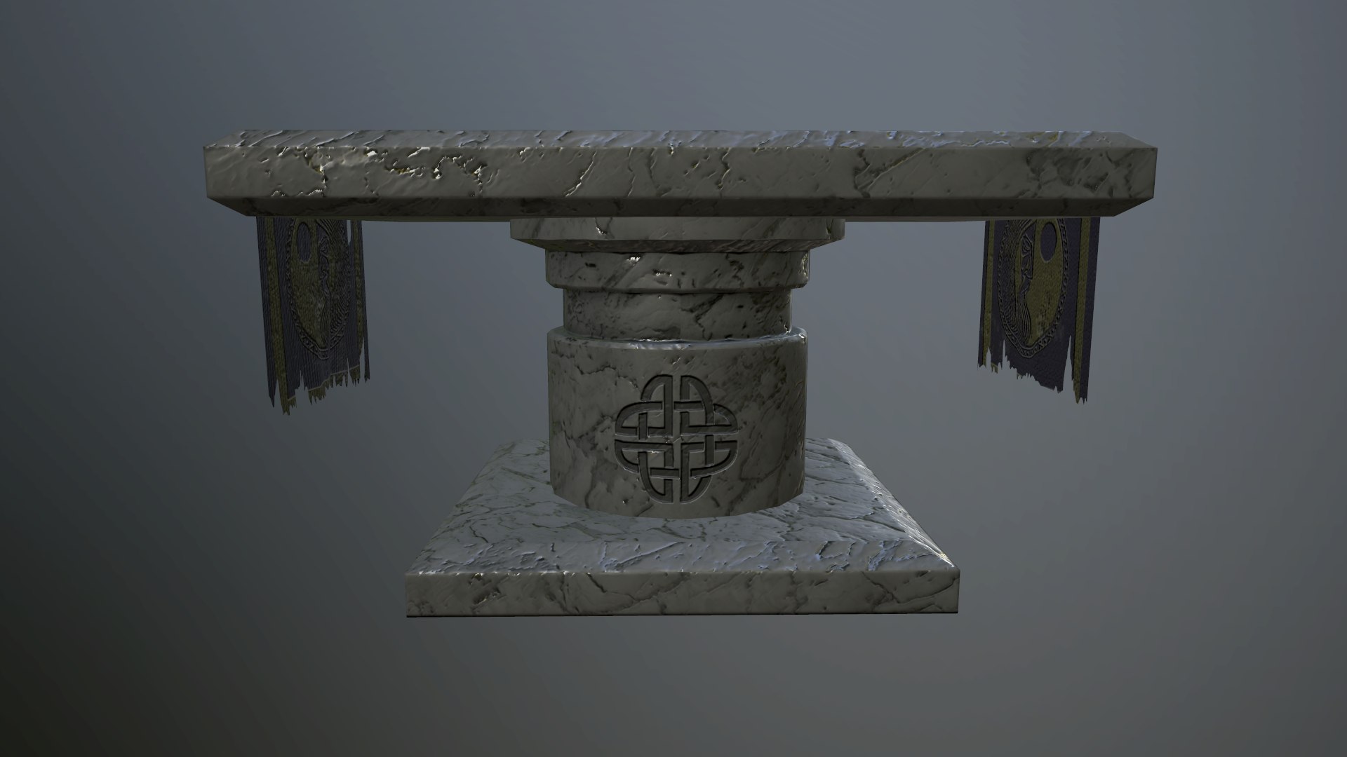 3D Stone Table - TurboSquid 1369170