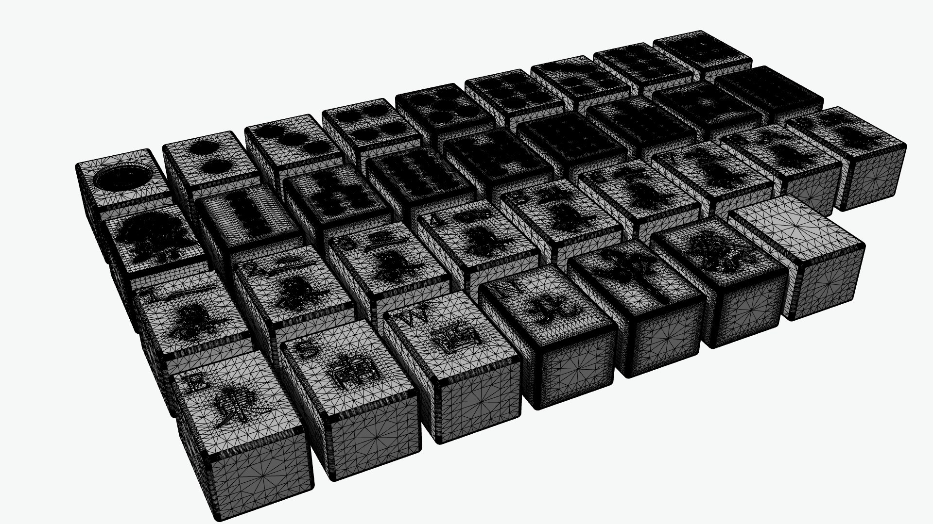 Carved Mahjong Set 3D Model - TurboSquid 1971512