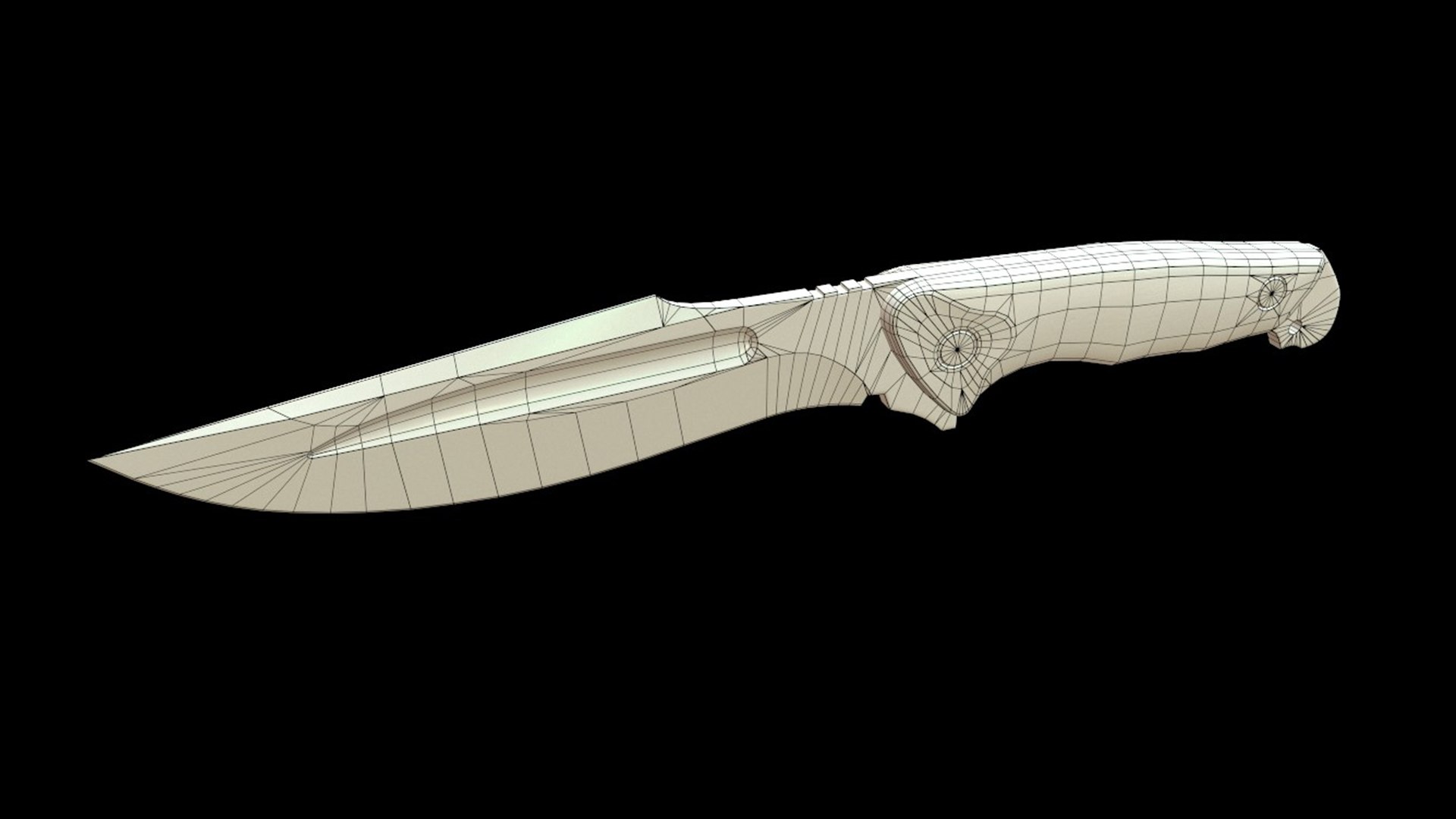 Low Poly Model Of Knife With Wooden Handle PBR Low-poly 3D Model Low ...