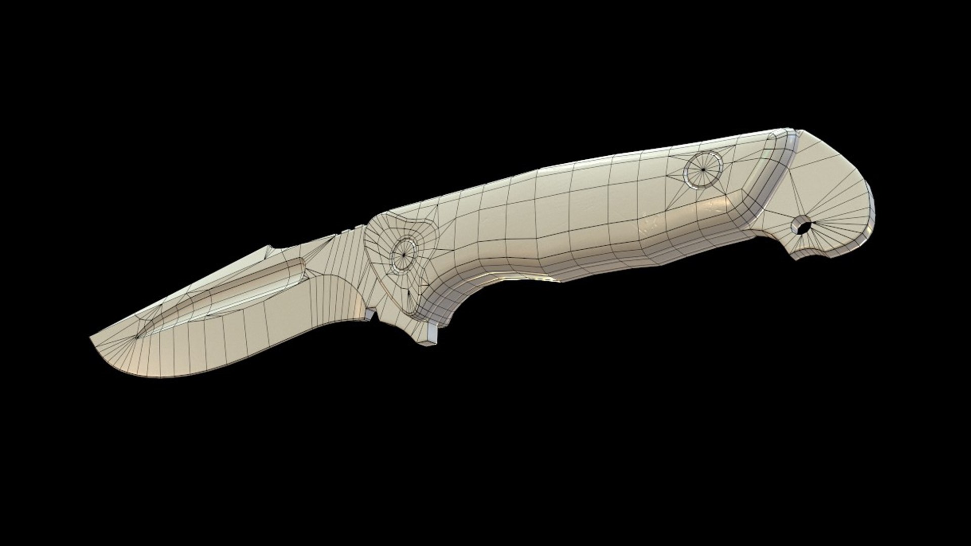 Low Poly Model Of Knife With Wooden Handle PBR Low-poly 3D Model Low ...