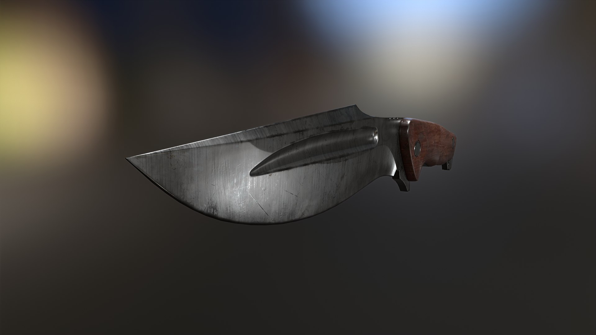 Low Poly Model Of Knife With Wooden Handle PBR Low-poly 3D Model Low ...