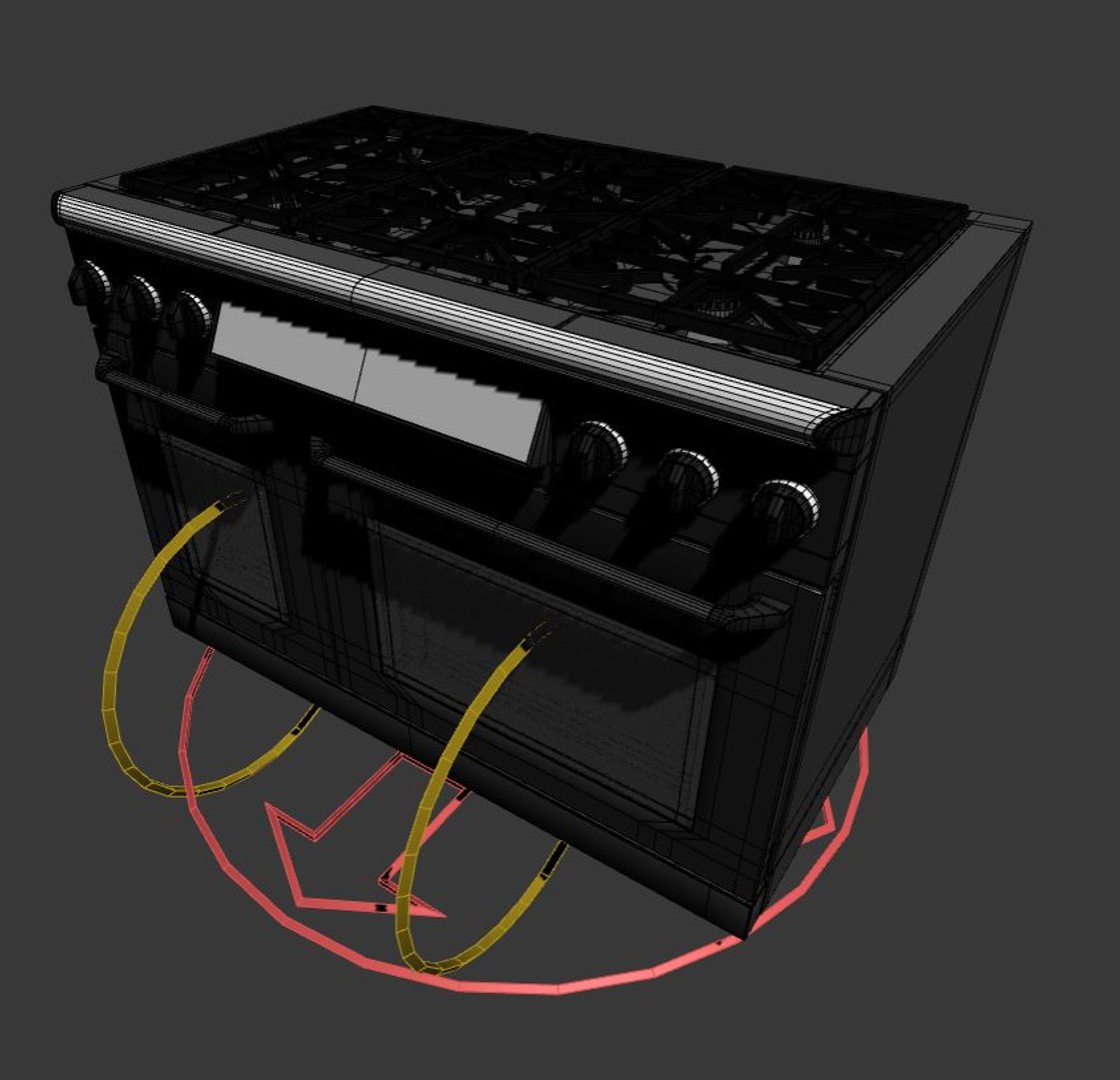 3d Model Gas Range Cooker