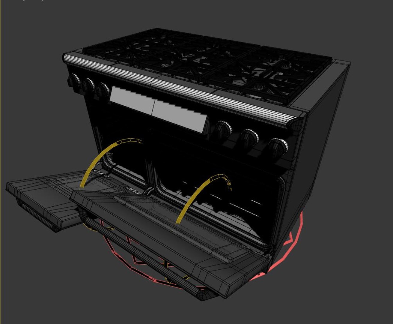 3d Model Gas Range Cooker