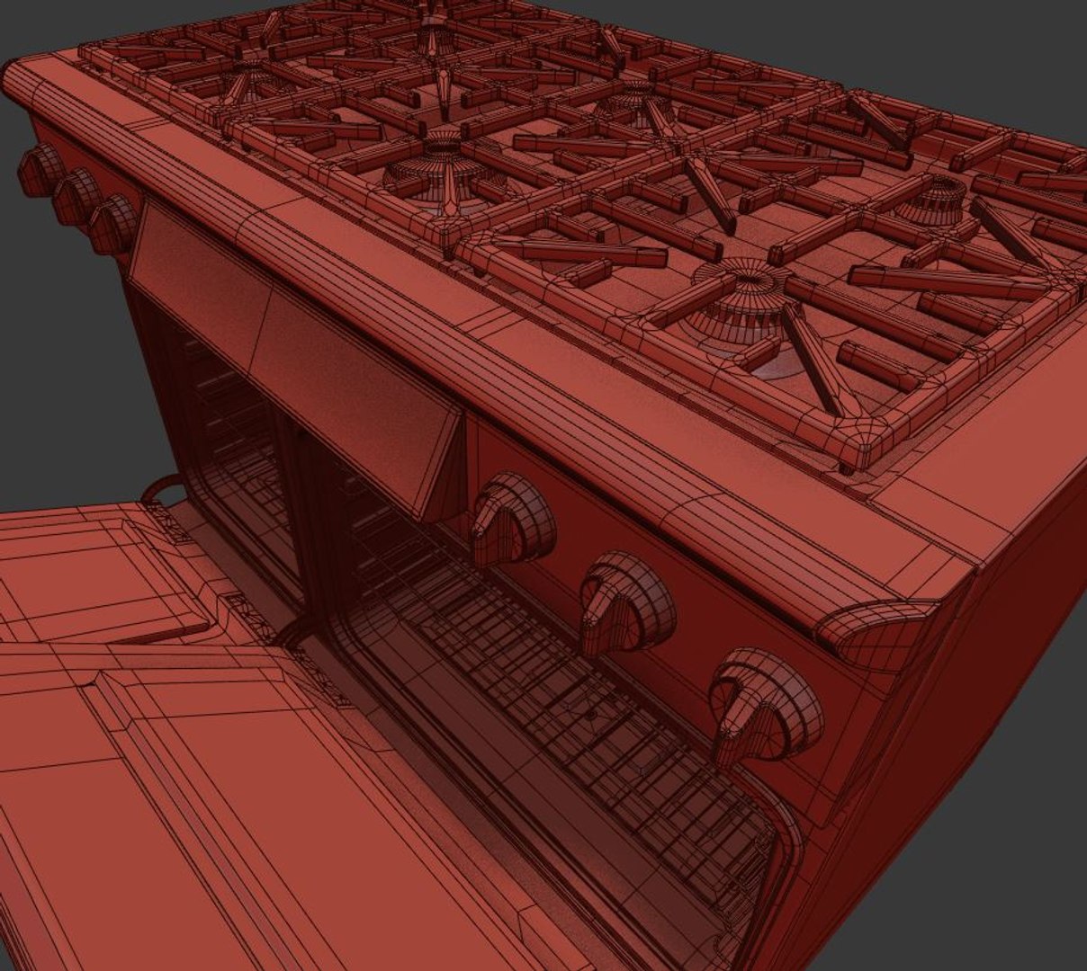 3d Model Gas Range Cooker