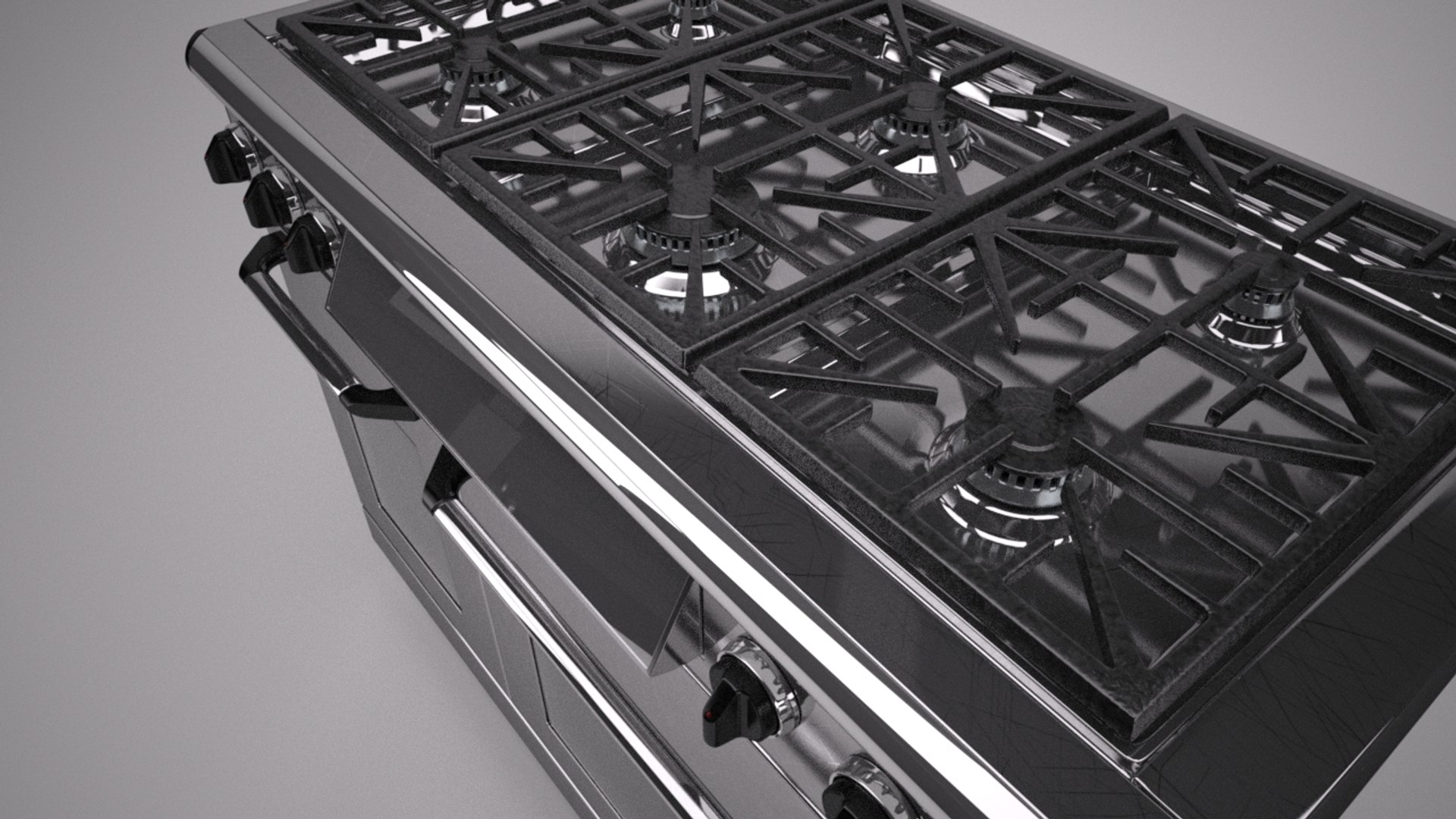 3d Model Gas Range Cooker