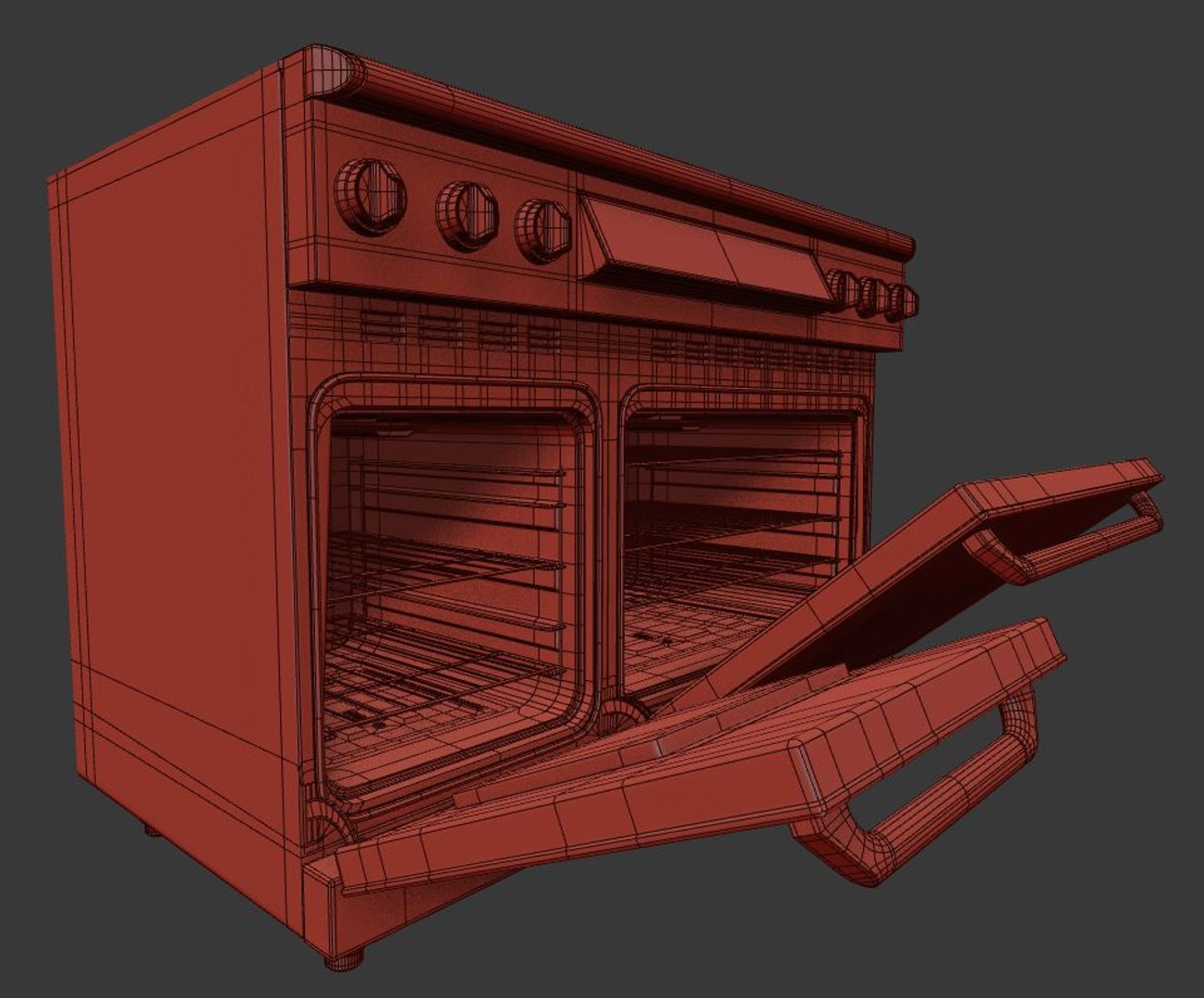 3d Model Gas Range Cooker