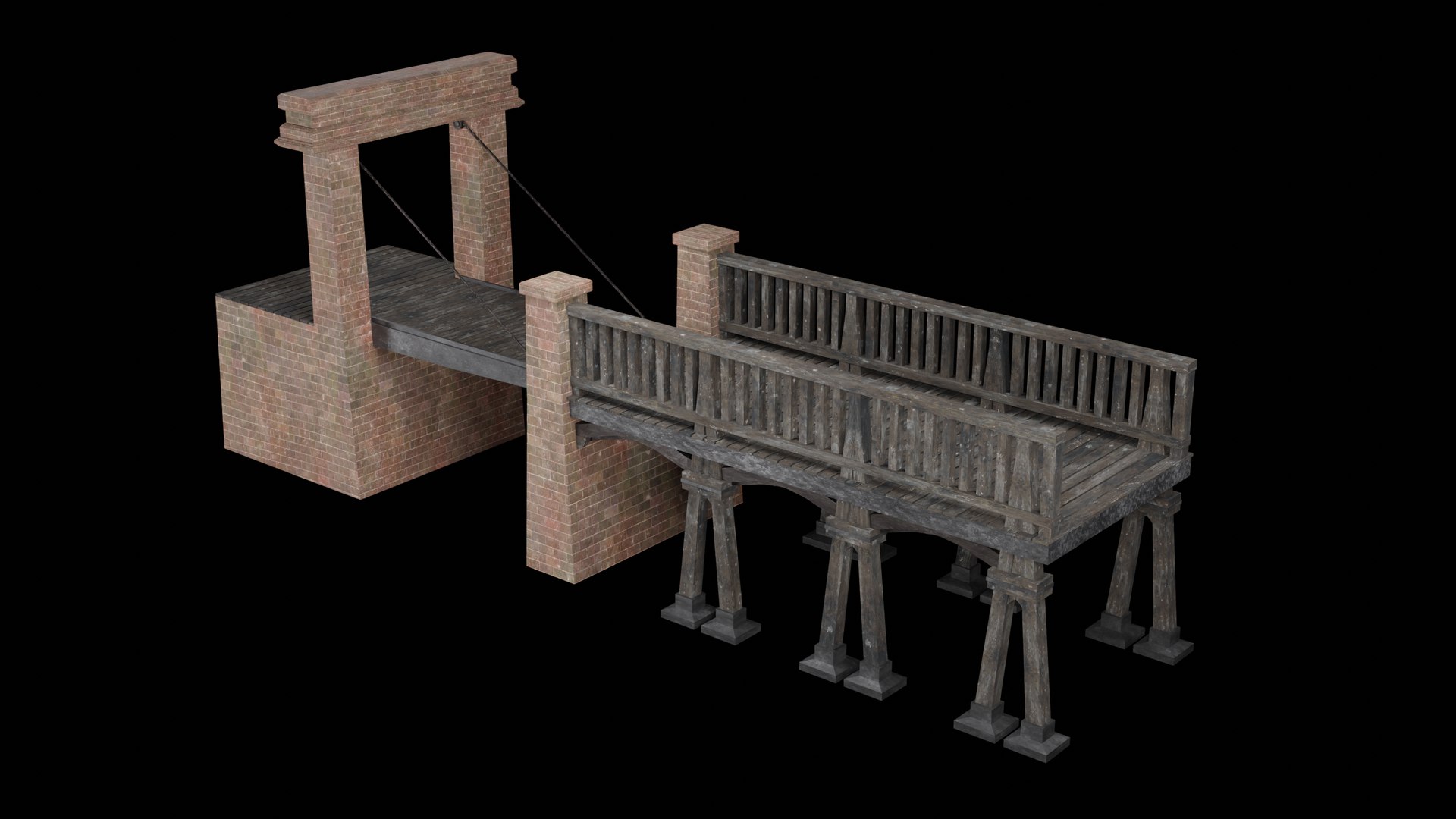 BASCULE BRIDGE PLATFORM AAA NEXT GEN PIER COLLECTION 3D Model ...