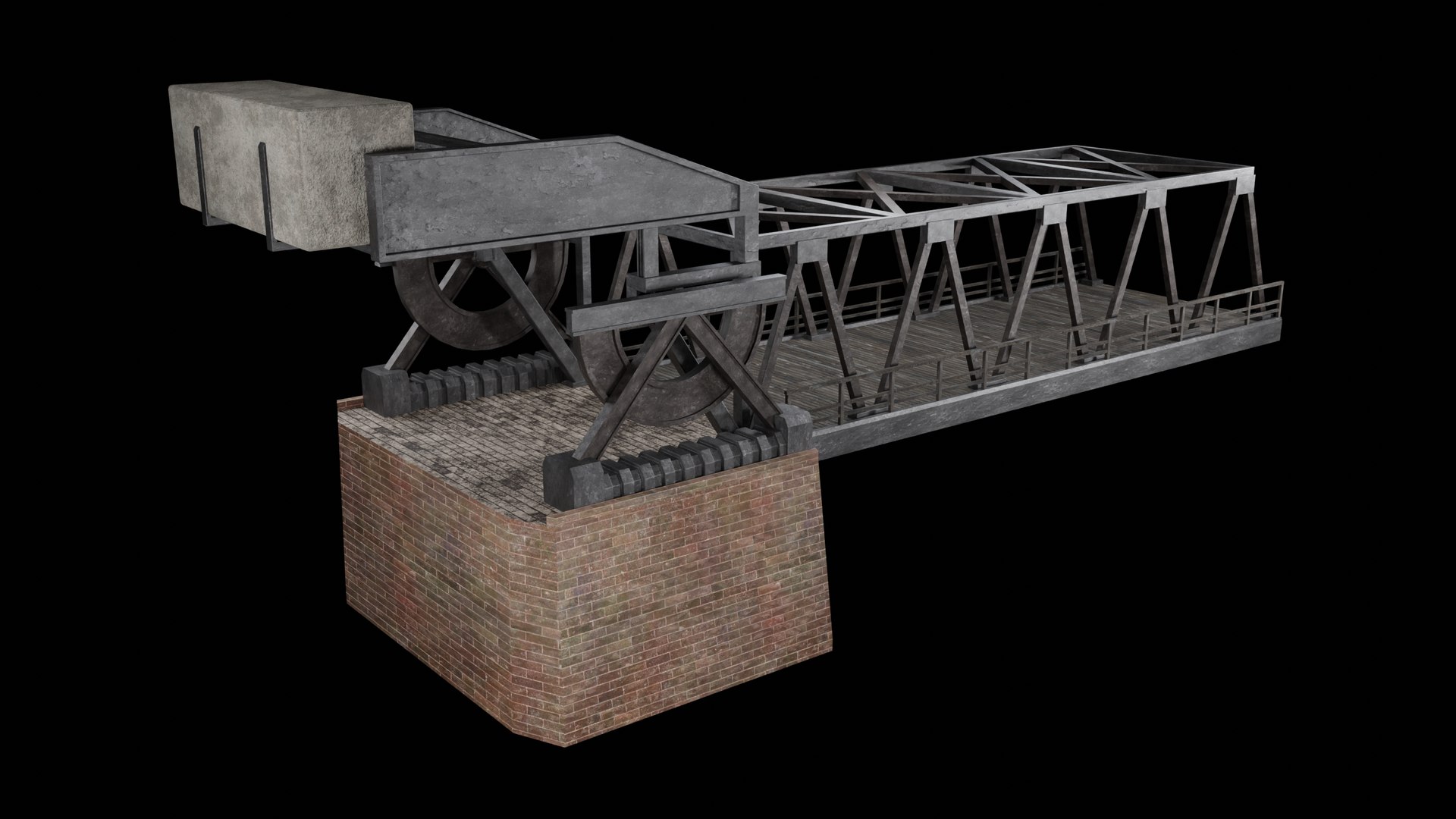 BASCULE BRIDGE PLATFORM AAA NEXT GEN PIER COLLECTION 3D model ...