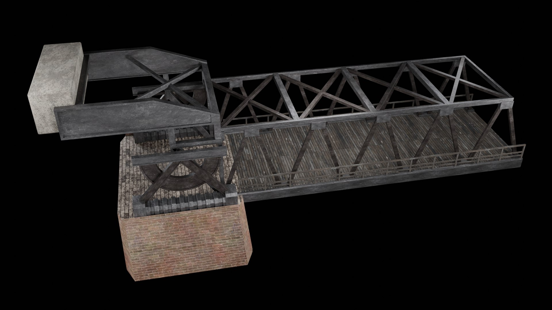 BASCULE BRIDGE PLATFORM AAA NEXT GEN PIER COLLECTION 3D model ...
