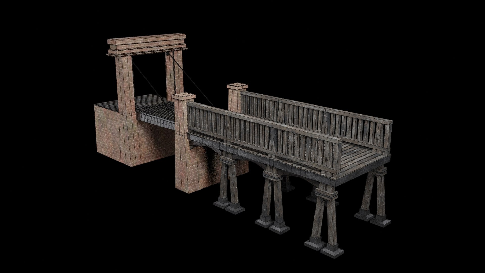 BASCULE BRIDGE PLATFORM AAA NEXT GEN PIER COLLECTION 3D model ...
