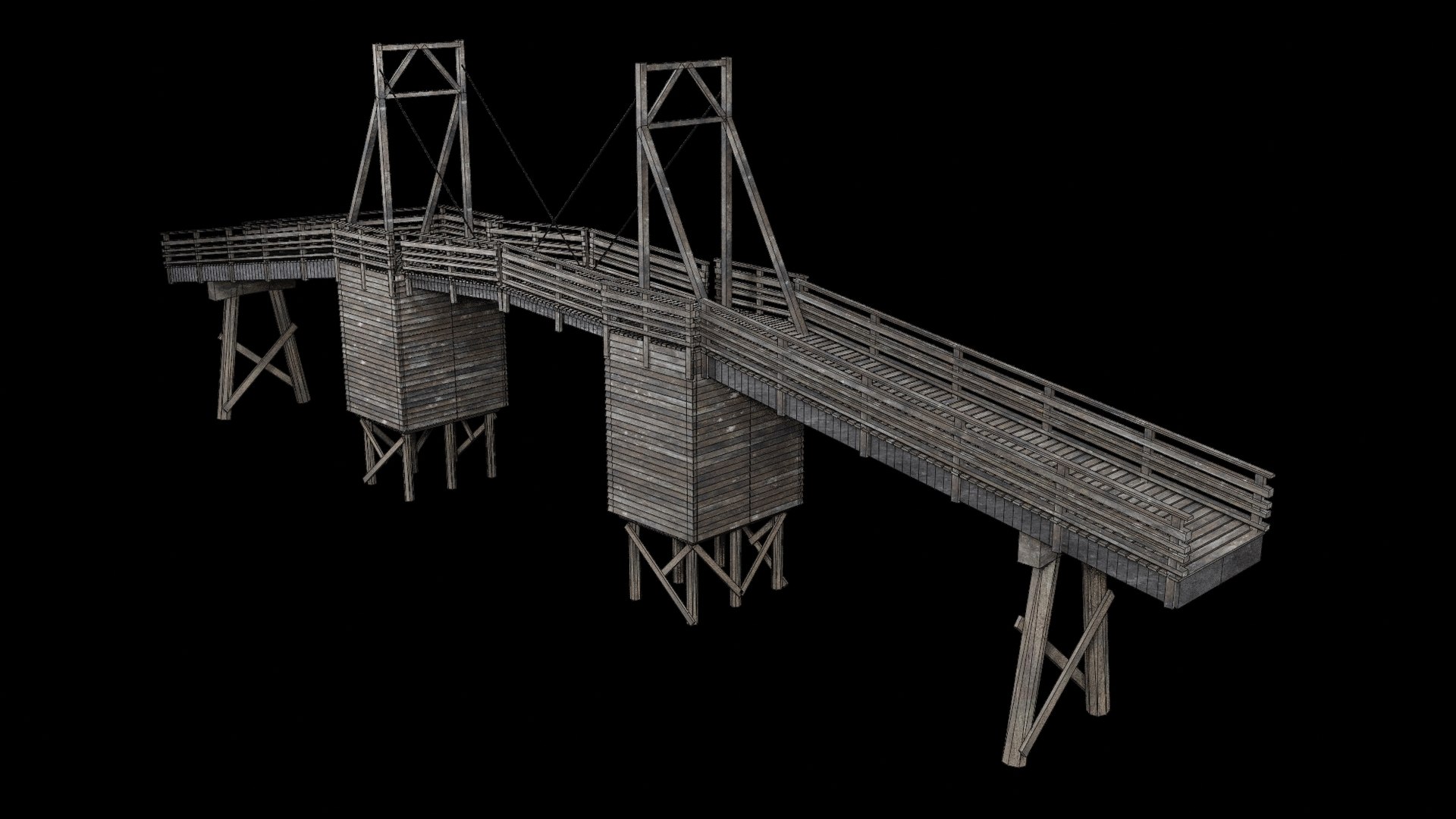 BASCULE BRIDGE PLATFORM AAA NEXT GEN PIER COLLECTION 3D Model ...