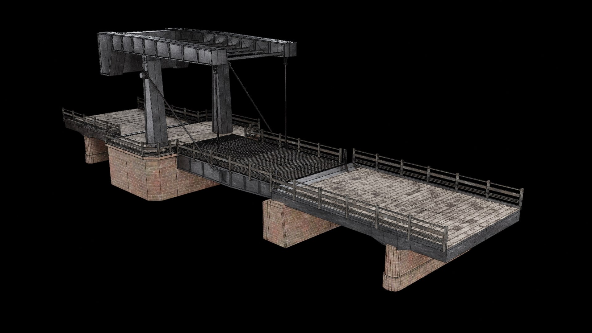 BASCULE BRIDGE PLATFORM AAA NEXT GEN PIER COLLECTION 3D Model ...