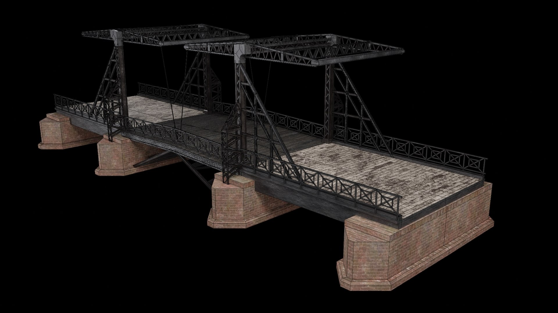 BASCULE BRIDGE PLATFORM AAA NEXT GEN PIER COLLECTION 3D Model ...