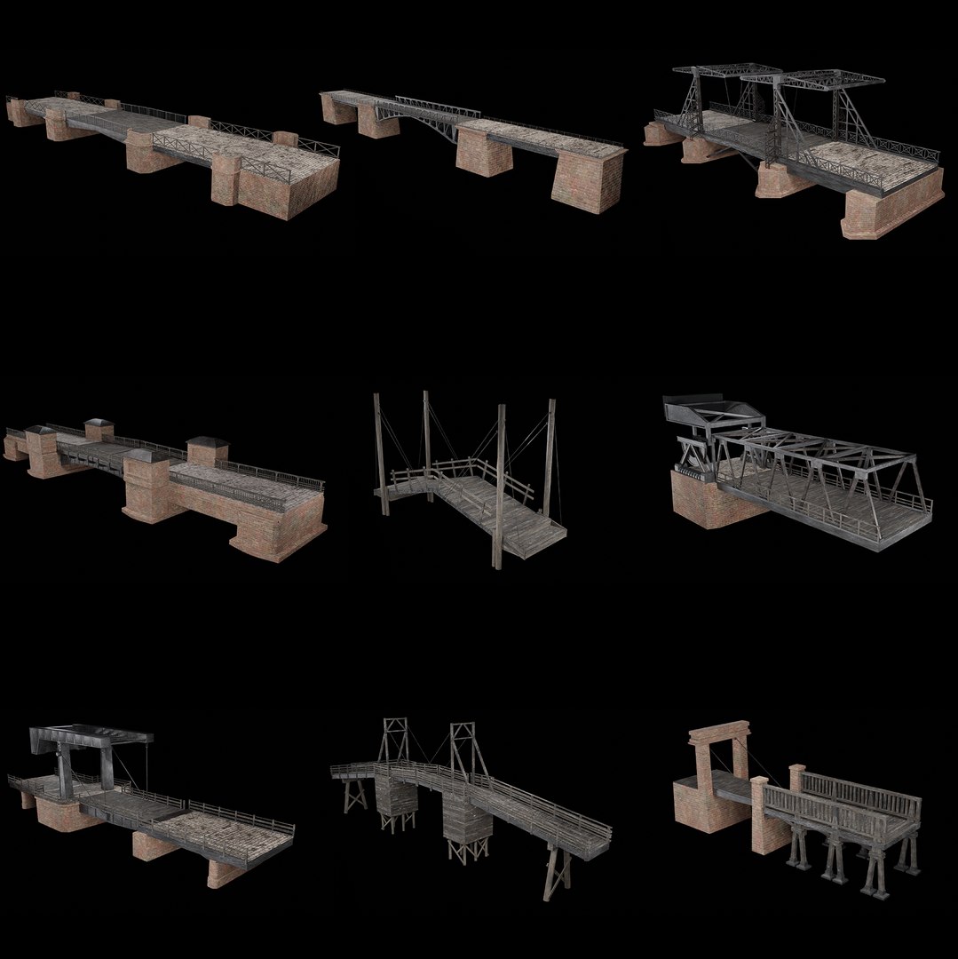 BASCULE BRIDGE PLATFORM AAA NEXT GEN PIER COLLECTION 3D model ...
