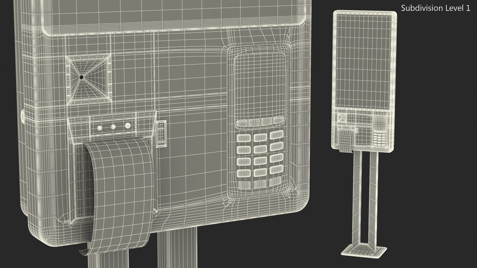 3D Restaurant Self Ordering Touch Kiosk Model - TurboSquid 1736953