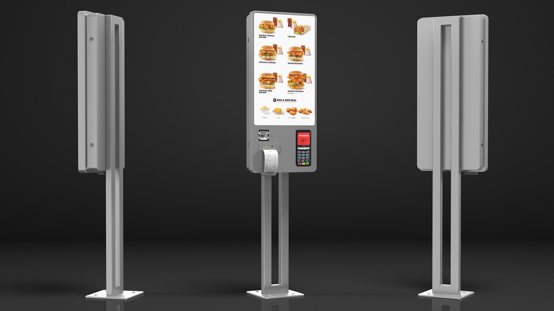 3D Restaurant Self Ordering Touch Kiosk Model - TurboSquid 1736953