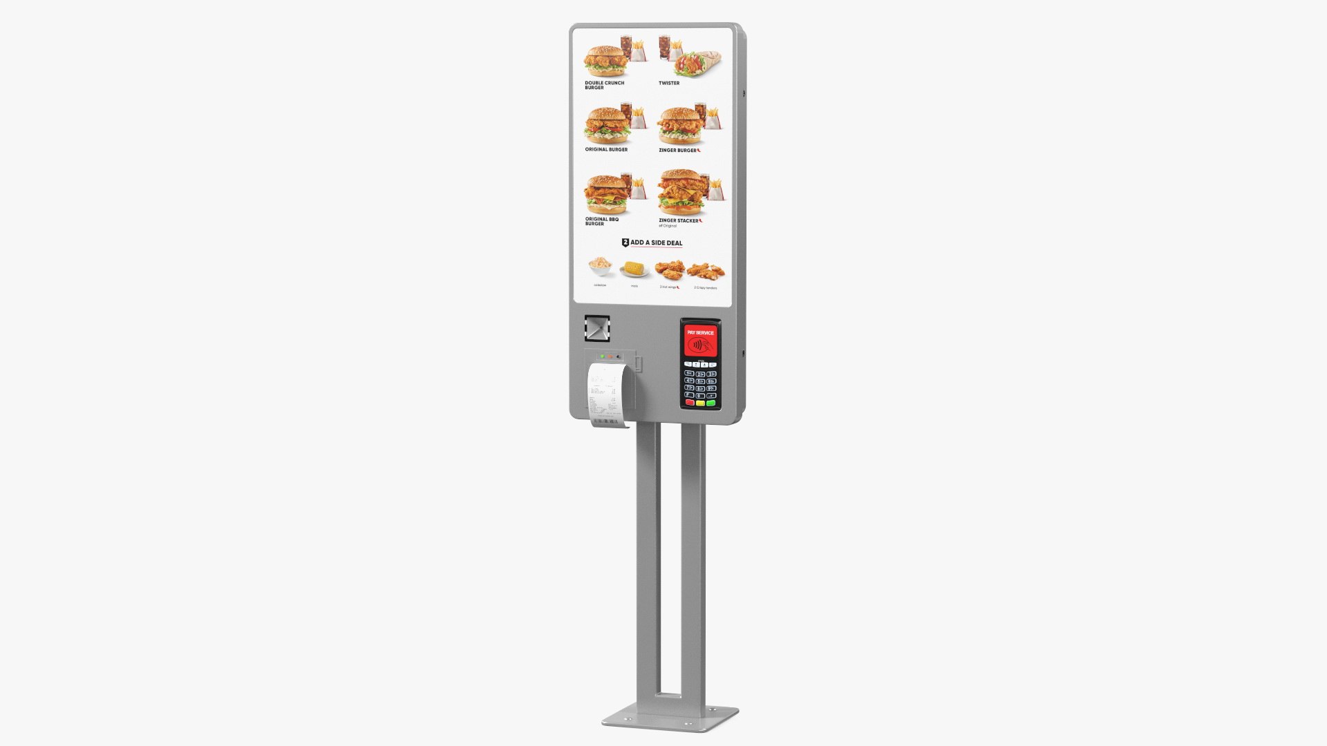 3D Restaurant Self Ordering Touch Kiosk model - TurboSquid 1736953