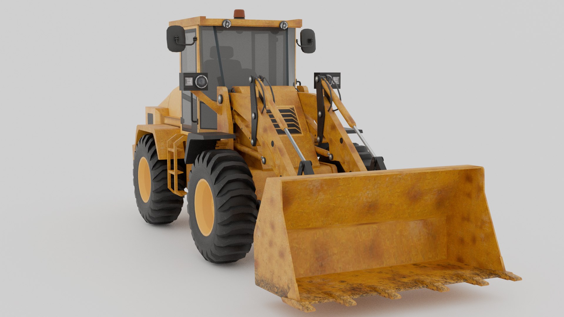 3D Model Detailed 3D Model Of A Construction Wheel Loader Blender ...
