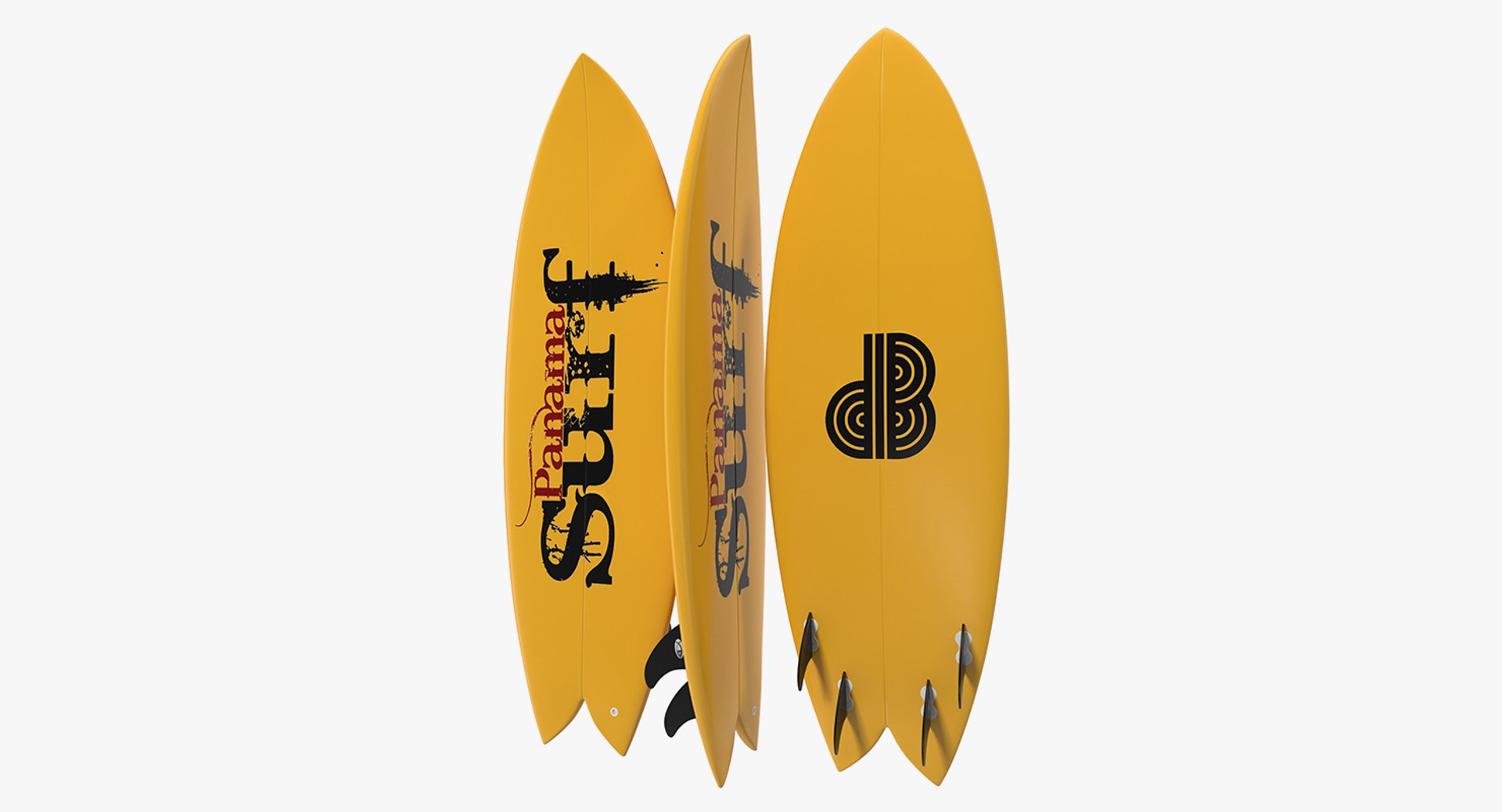 Surfboards 3 Board Surfing 3D Model - TurboSquid 1463237