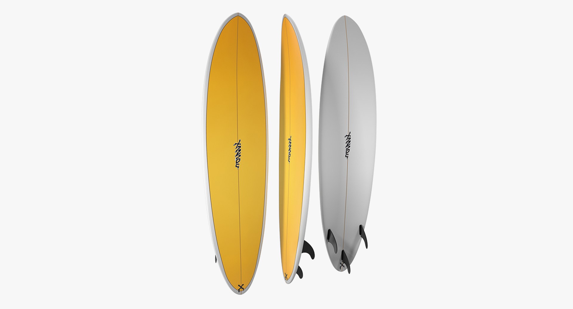 Surfboards 3 Board Surfing 3D Model - TurboSquid 1463237