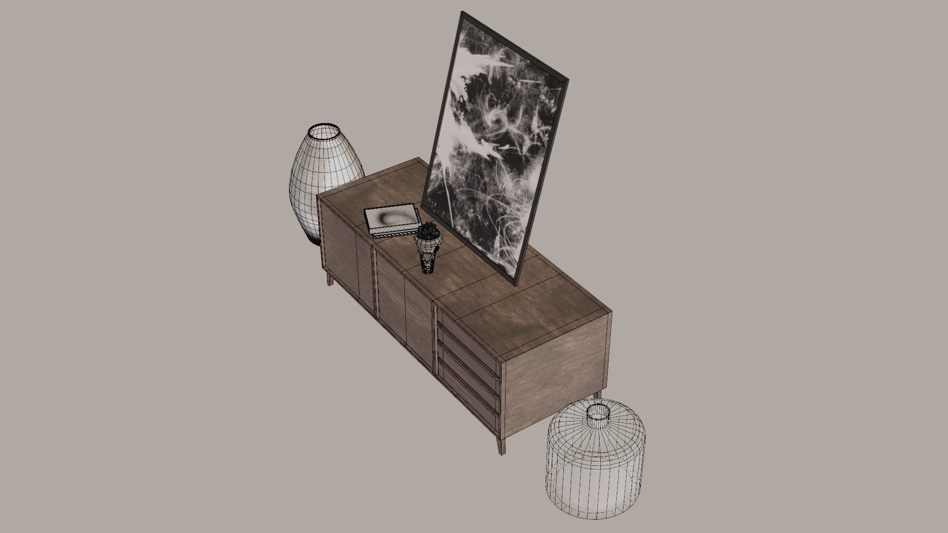 Low Poly Storage Cabinet Full Set 3D Model - TurboSquid 2167382