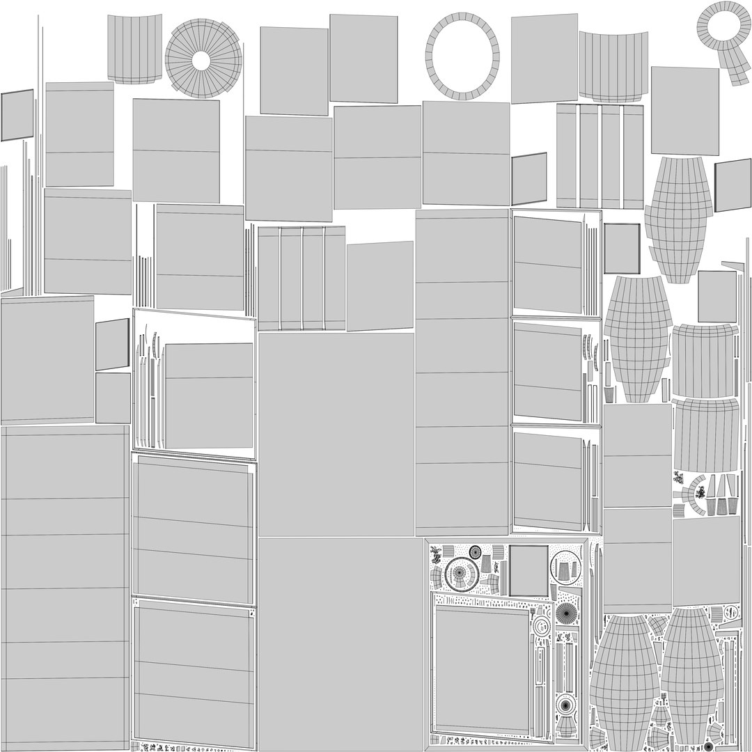 Low Poly Storage Cabinet Full Set 3D Model - TurboSquid 2167382