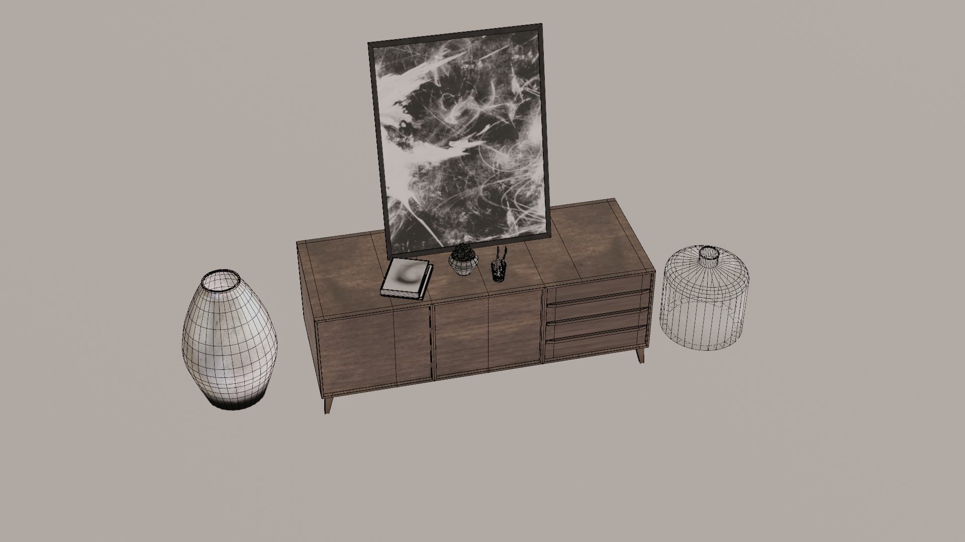 Low Poly Storage Cabinet Full Set 3D Model - TurboSquid 2167382