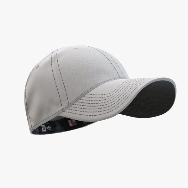 - cap silver black 3d 3ds