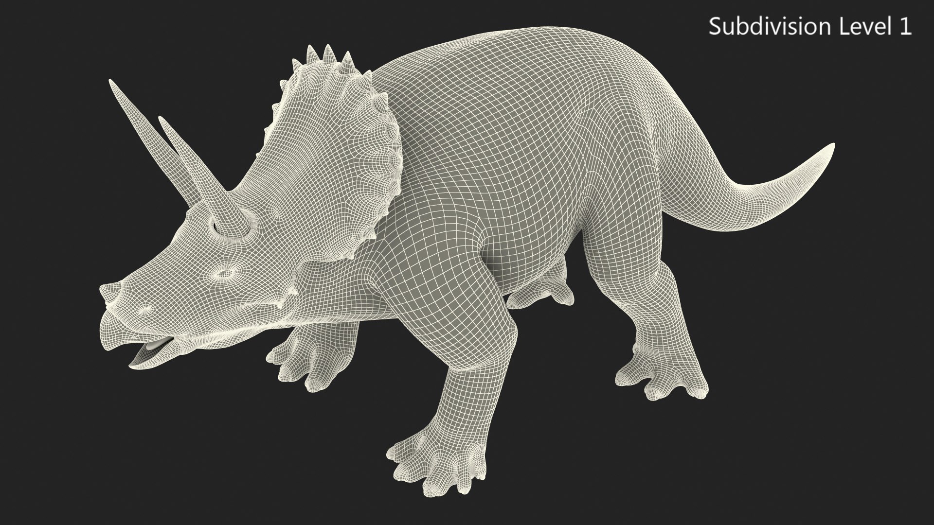 Triceratops fossil standing pose 3D model - TurboSquid 1503413