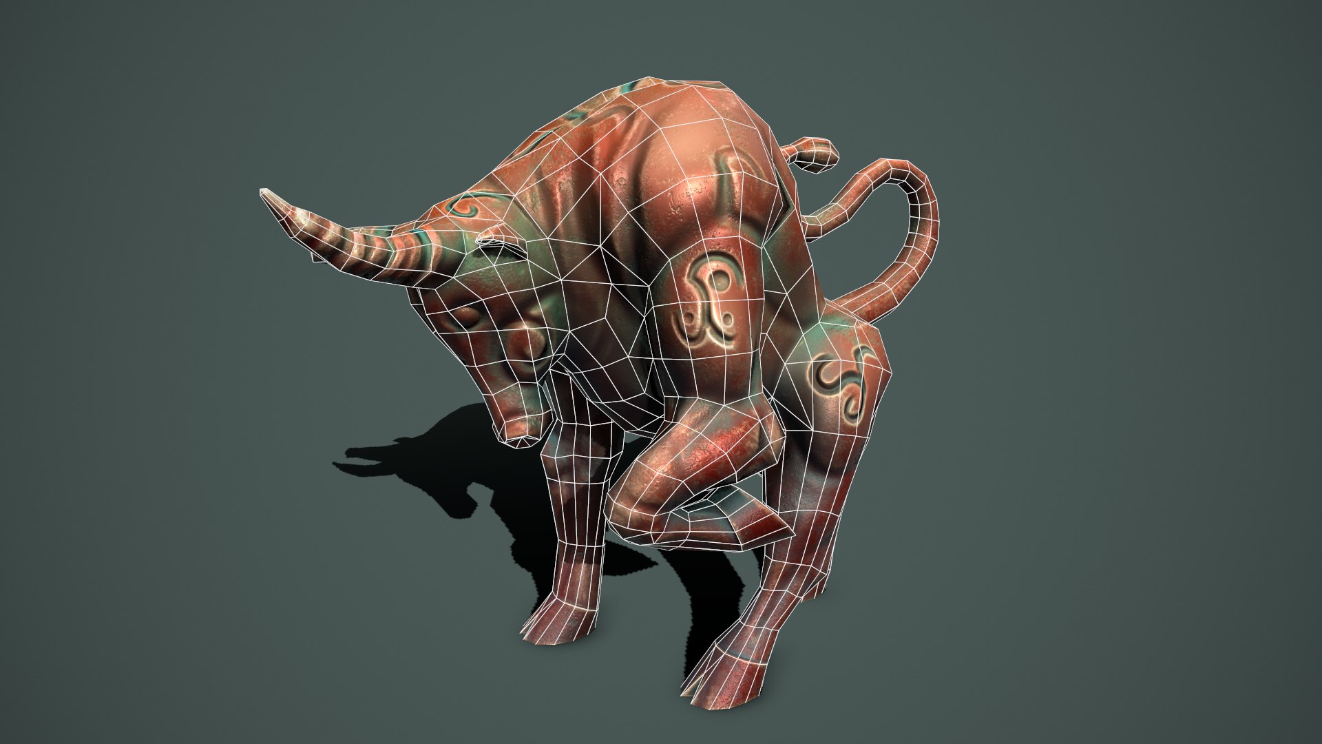 Bull statue 3D model - TurboSquid 1443827