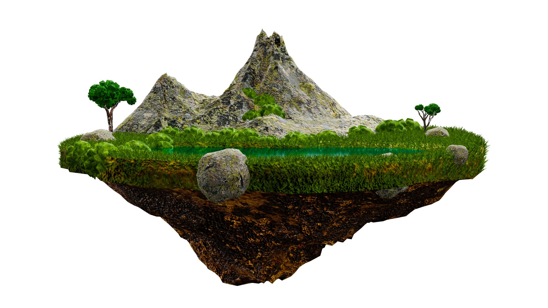 3D Model Five Floating Island Pack - TurboSquid 2191572