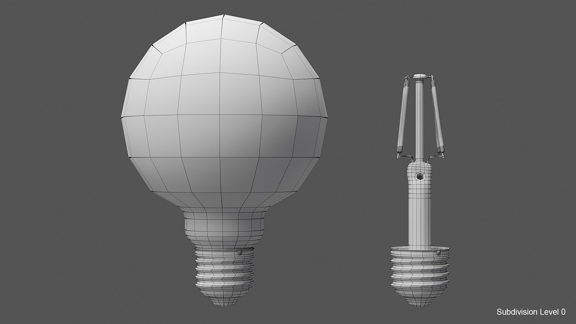 3d Model Led Filament Bulb Lights